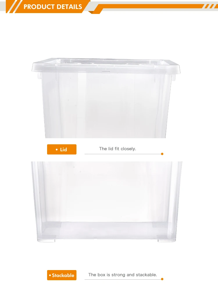 China Wholesale 20L Plastic Storage Boxes With Lid for Clothes| Alibaba.com