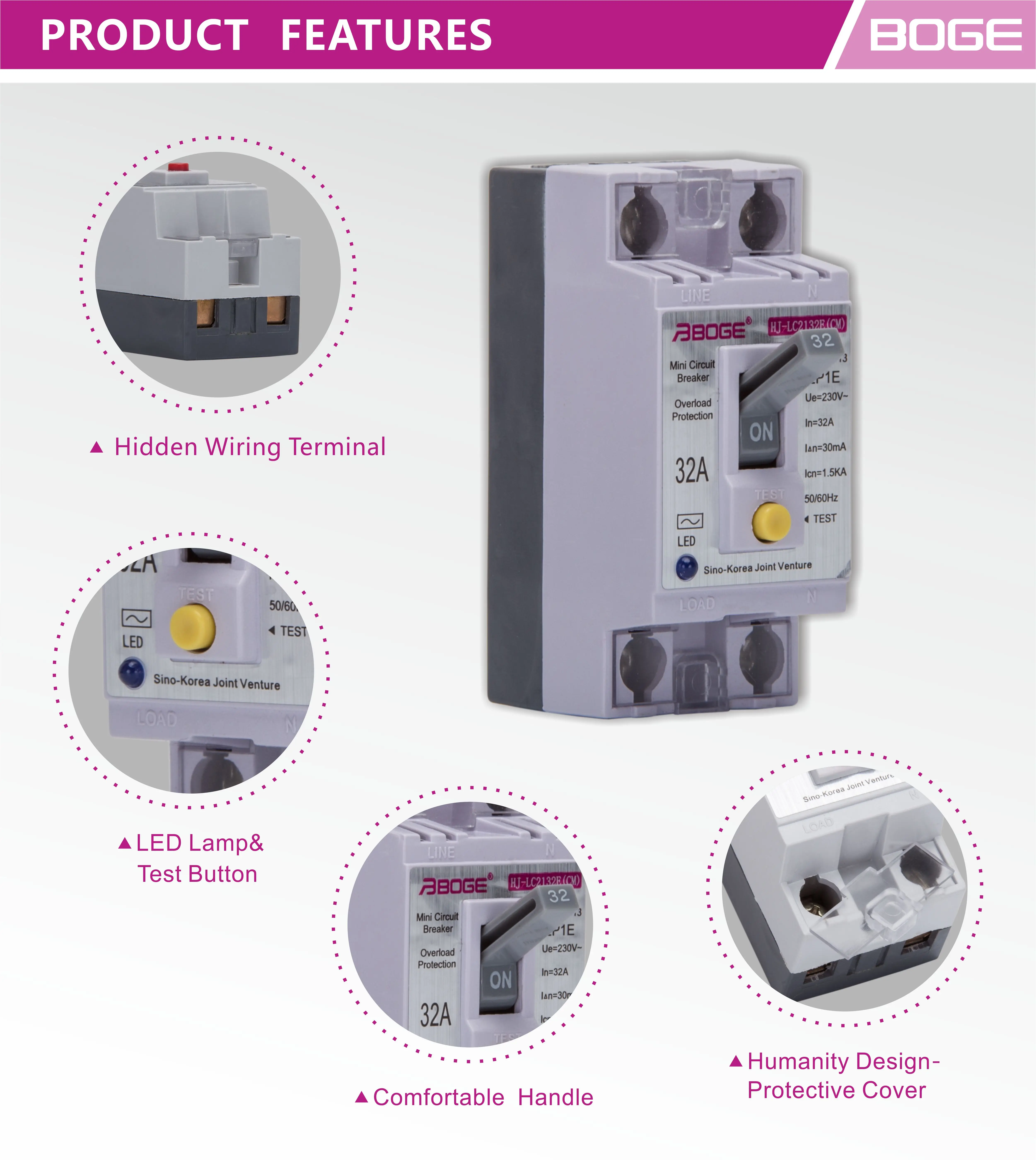 Oem Circuit Breaker 220v/20a Residential Circuit Breaker With Led Lamp ...