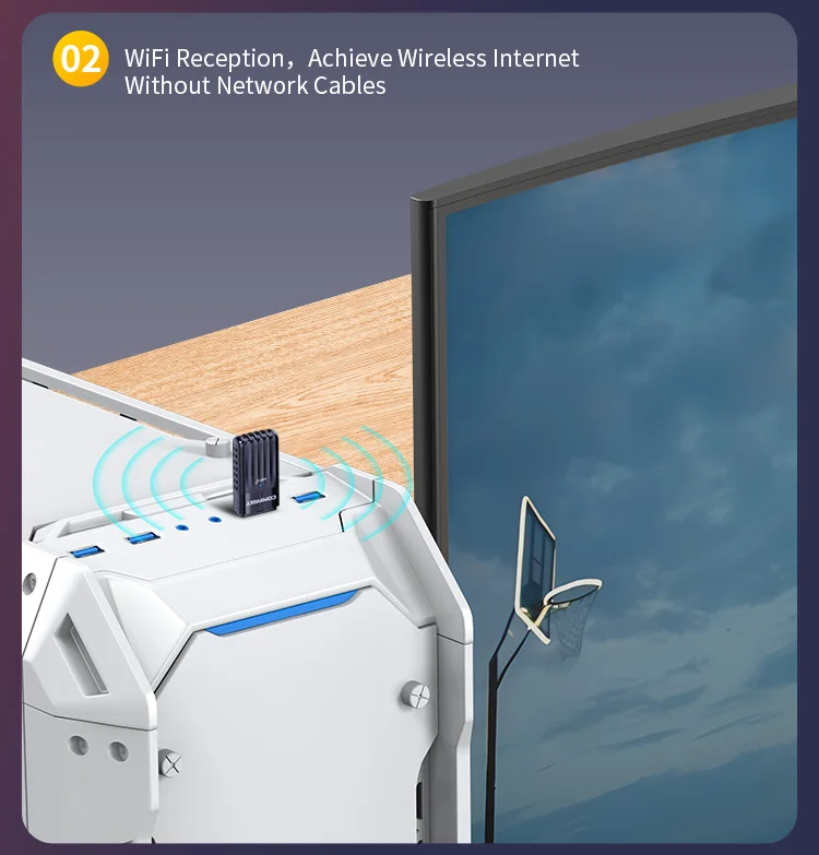 Comfast New Upgrade Ax900 Wifi 6 Adapter Cf-943ax Bt5.3 Wireless Dongle ...