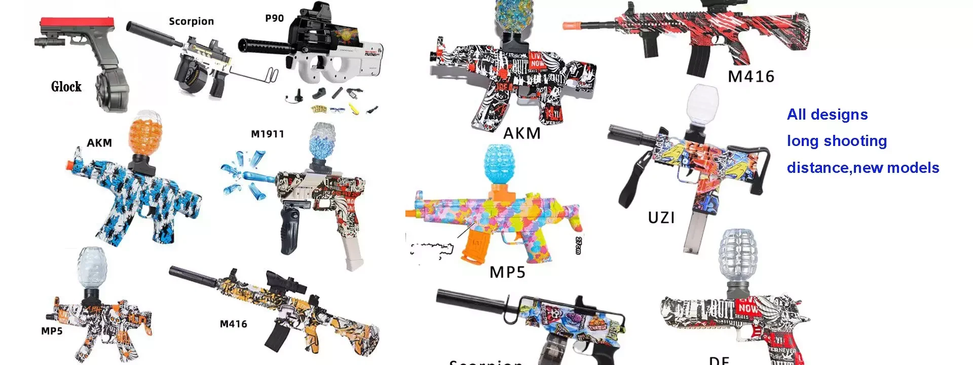 Hot M416d Hydro Strike Gel Blasters Glock With Drum Gel Blasters Surge ...