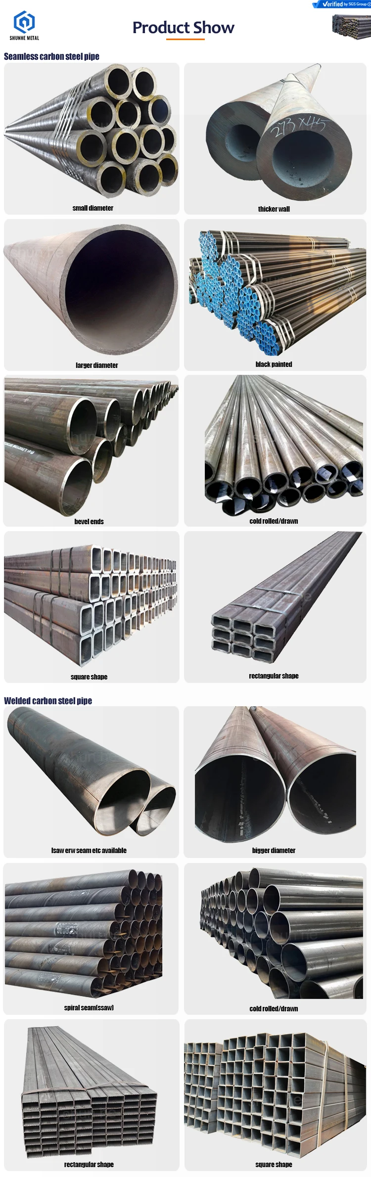 High Quality Astm A53b A36 Gr B Q345b Q235 6m Length Ms Hdg Saw Black ...