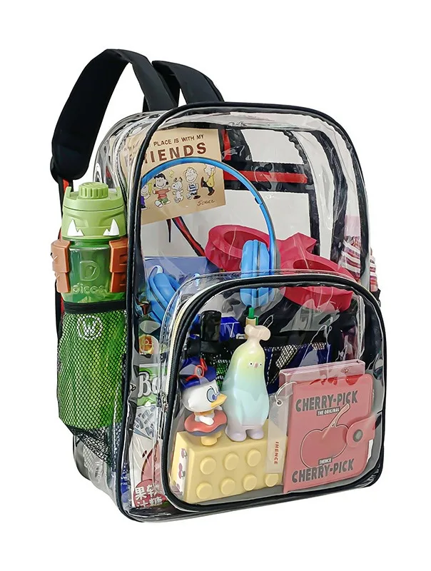 2023 Bestwill Clear Waterproof Transparent Pvc Boys Custom Bookbags ...