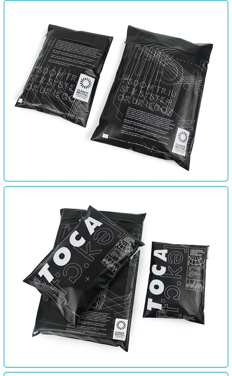 Custom Logo Eco-friendly Biodegradable Packages Poly Mailing Pla ...