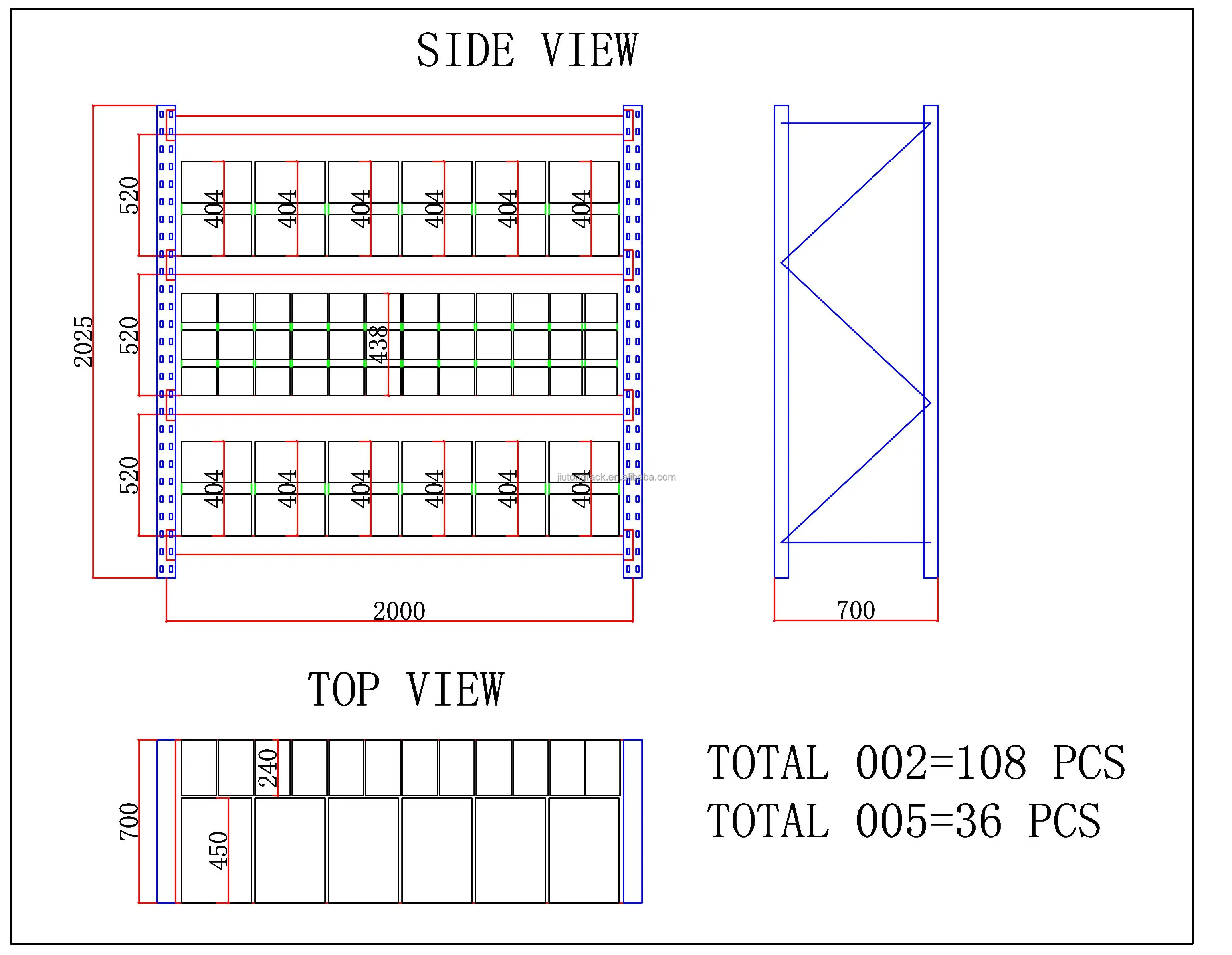 Warehouse Storage Shelf Bin Rack - Durable & Customizable