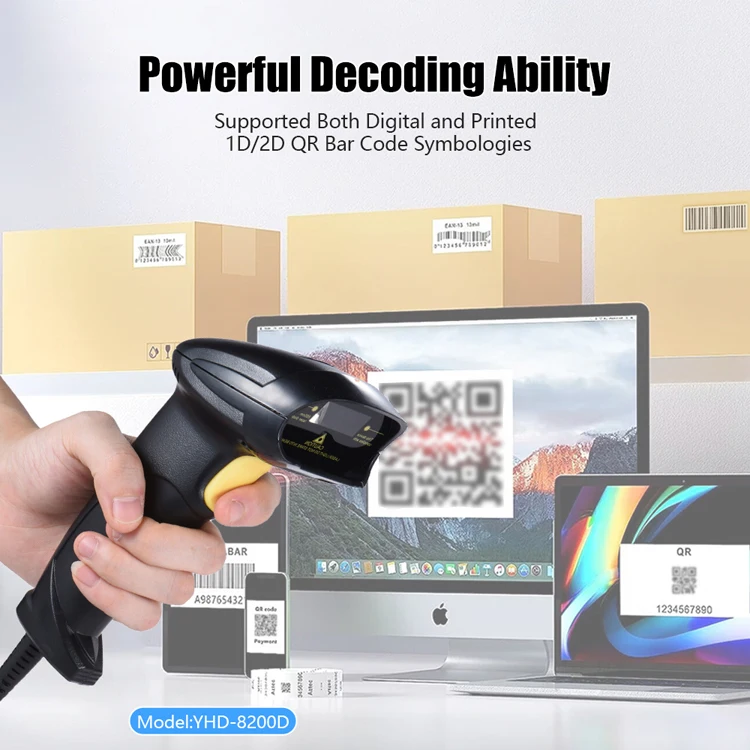 Cheapest 2D Barcode Reader USB Wired Handheld Barcode Scanner for ...