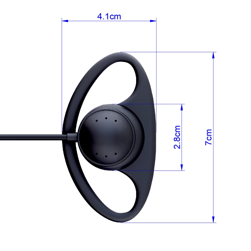 3.5mm D-Shape Style Earhook Headphone with Tour Guide System