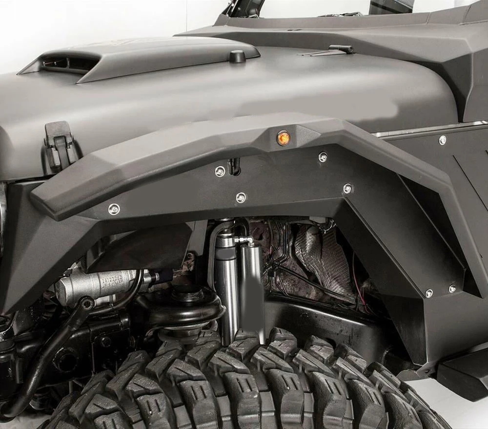 Armour Fabfours Style Fender Flares For 2007-2017 Jeep Wrangler Jk 4x4 ...