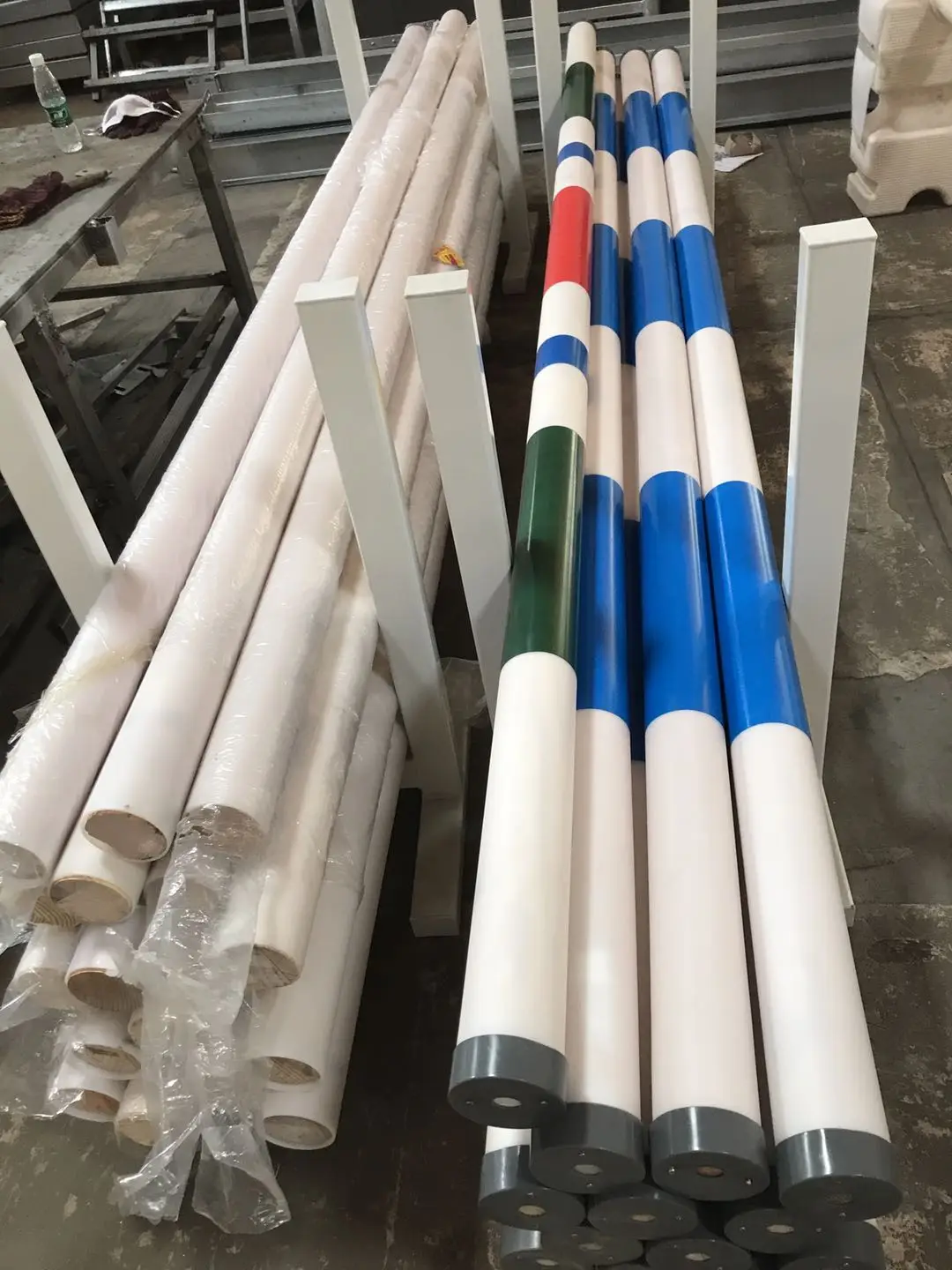 Hdpe Piped Pole With Filled Wooden Poles For Horse Show Jumping - Buy ...