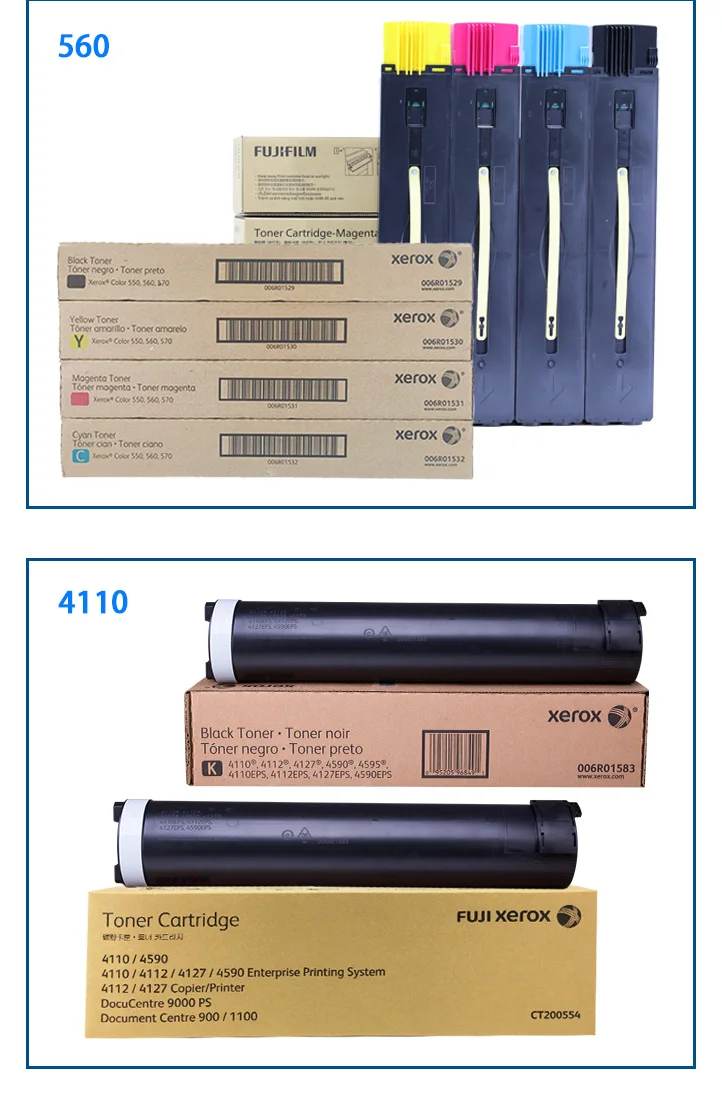 Original Fujixerox Toner Cartridges - Full Status & Color