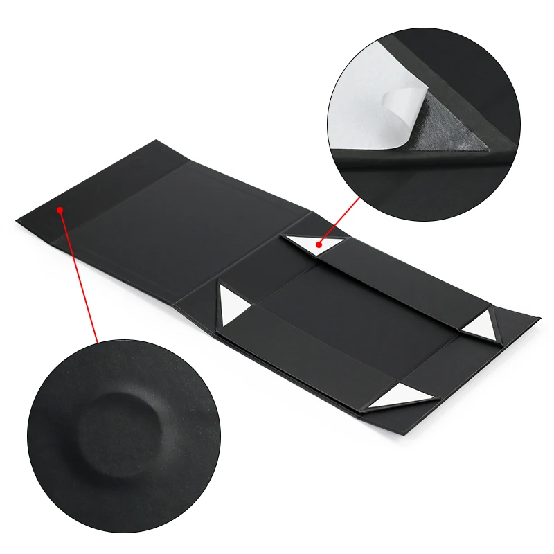 Luxury Folding Gift Box Classic Black Large Magnetic Presentation Gift ...