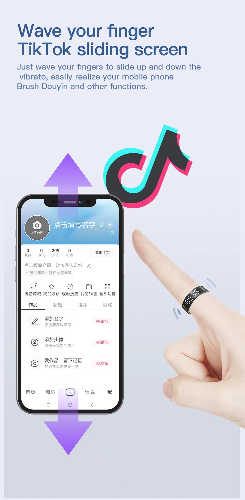 TK9 Smart Ring: Ultra Thin 5ATM Waterproof Health Monitor with Heart ...