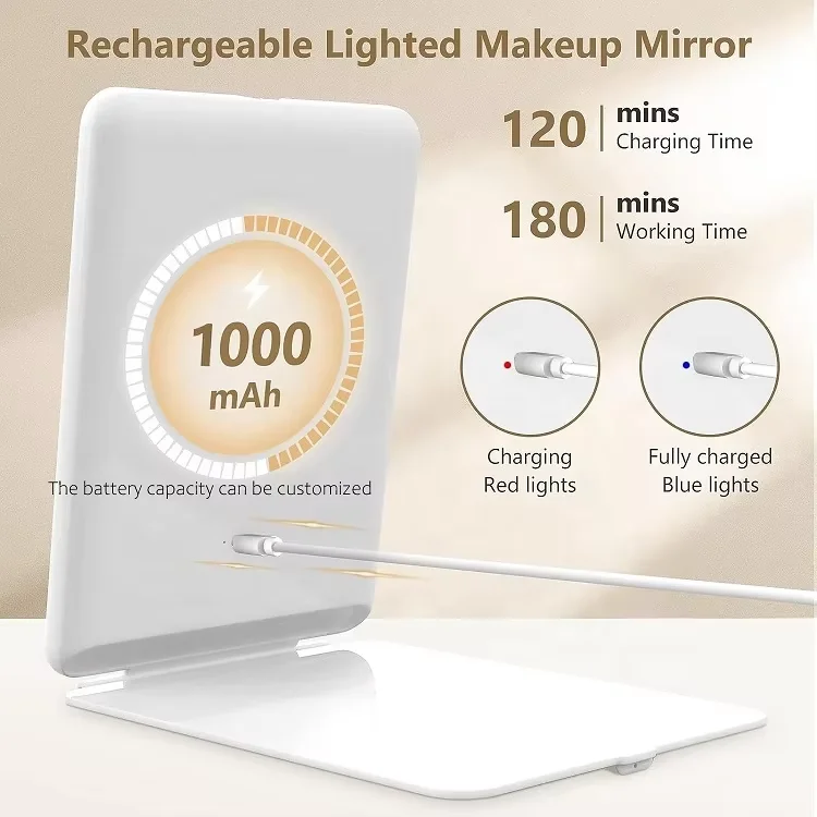 New Ipad Mini Makeup Mirror with Light - Portable & Versatile