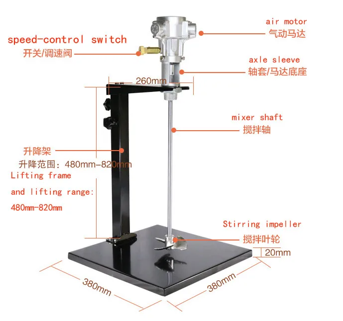20l Agitation/20l Pneumatic Agitator/pneumatic Stirrer - Buy Pneumatic ...