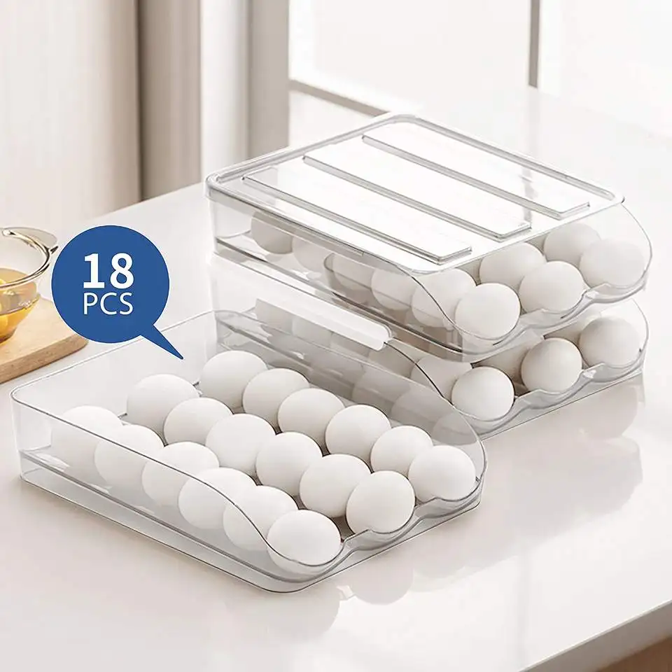 Large Capacity Stackable PET Plastic Egg Storage Container