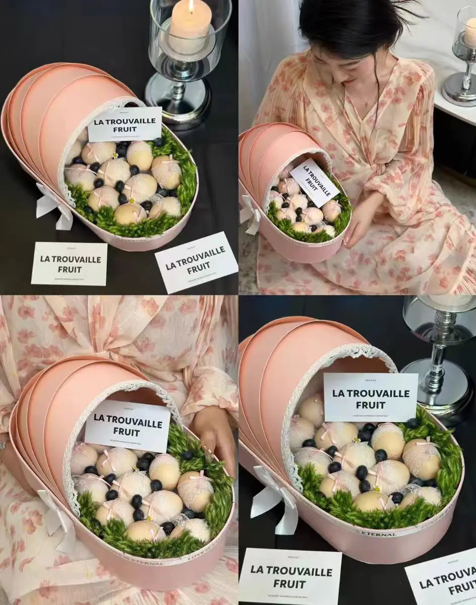 Mini Baby Cradle-Shaped Bouquet Gift Box Floriculture Packaging ...