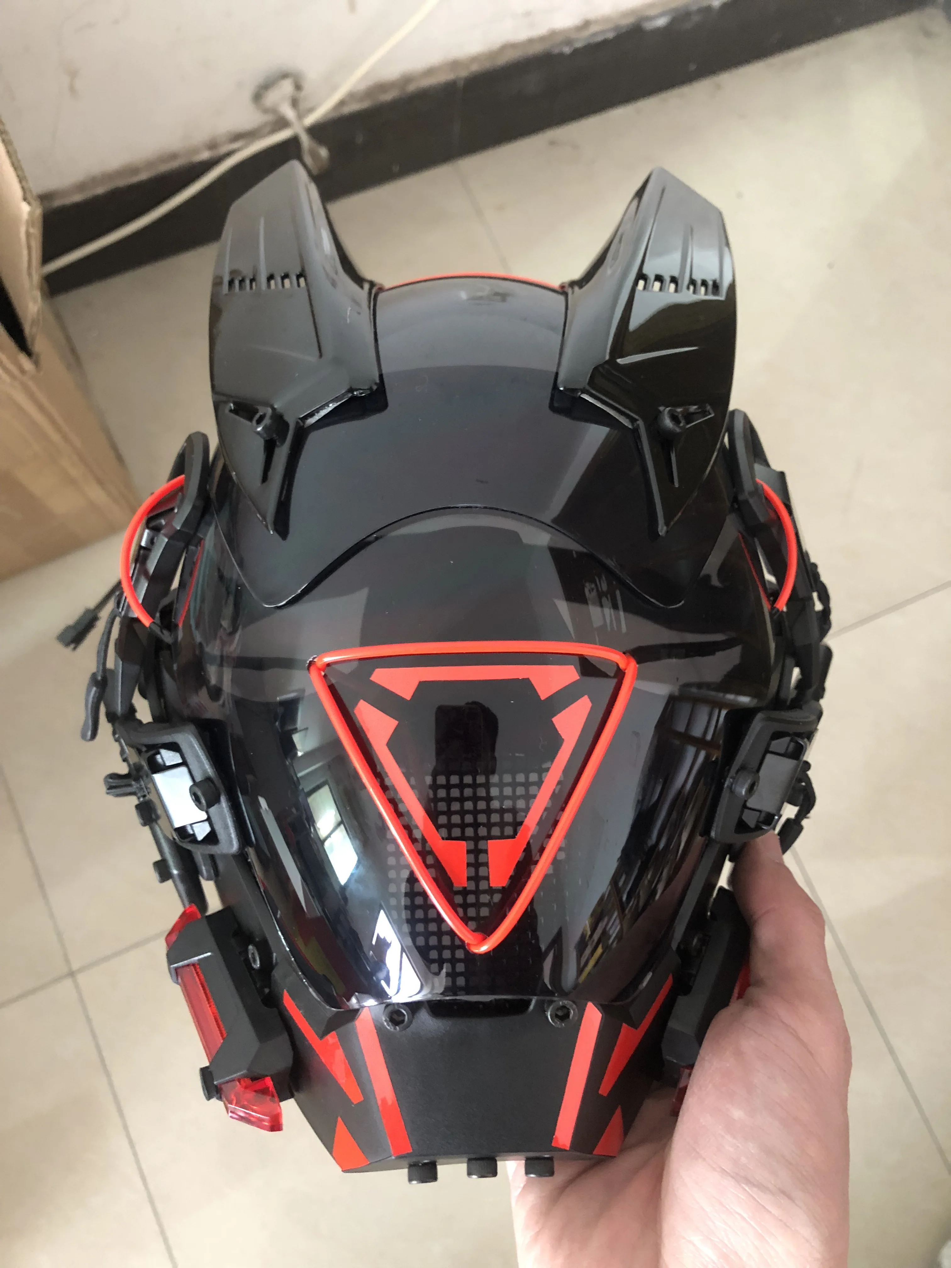 Cyberpunk Mask For Men Futuristic Punk Techwear,With Braids Mask ...