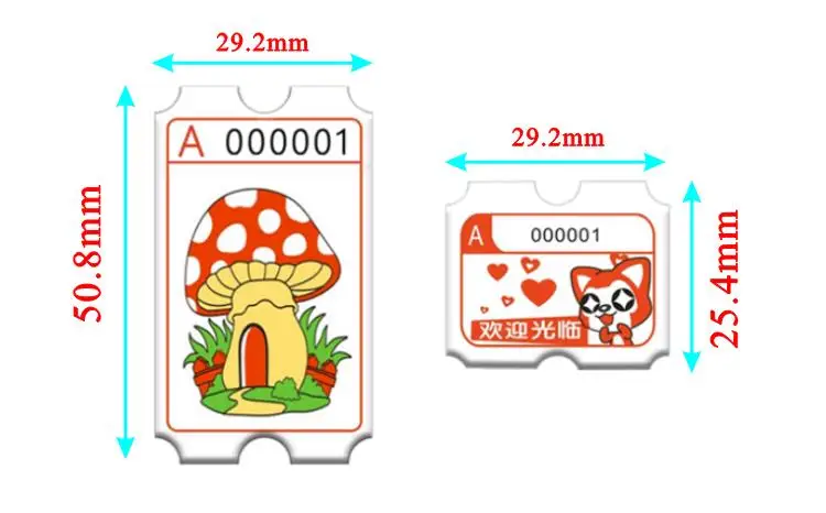 Custom Ticket Arcade Machine Redemption Tickets Printed Paper Lottery ...