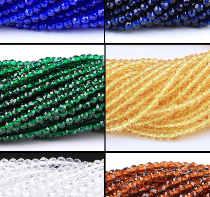 2mm /3mm/4mm/6mm Glass Beads Crystal BeadsFaceted Rondelle Beads China ...