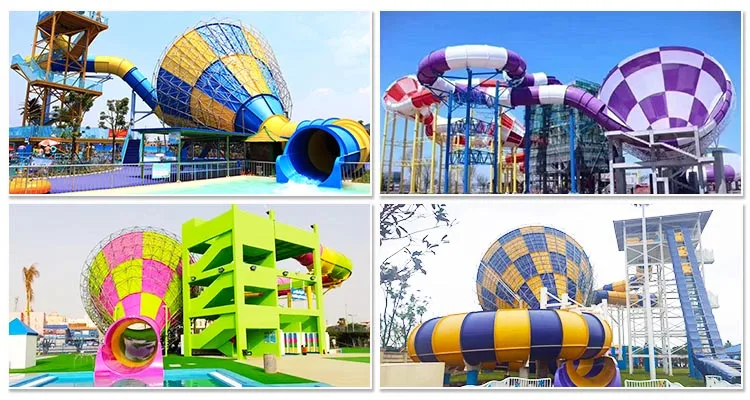 Swimming Pool Water Slides Fiberglass Space Bowl Slide For Water Park ...