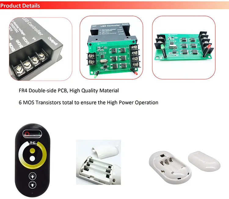 Cct Led Controller Color Temperature Adjustable 12v 24v 18a Daul Color ...