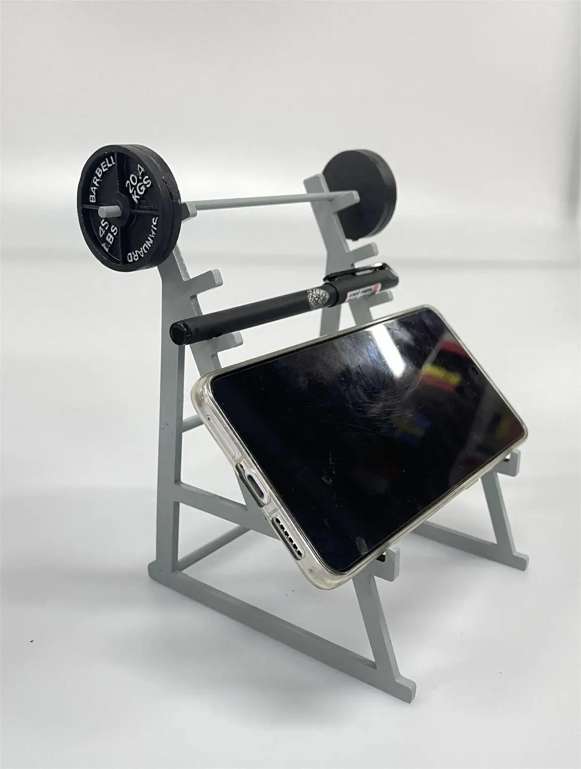 Funny Barbell Rack Pen Holder Mini Squat Rack Ornaments Desk Organizer ...