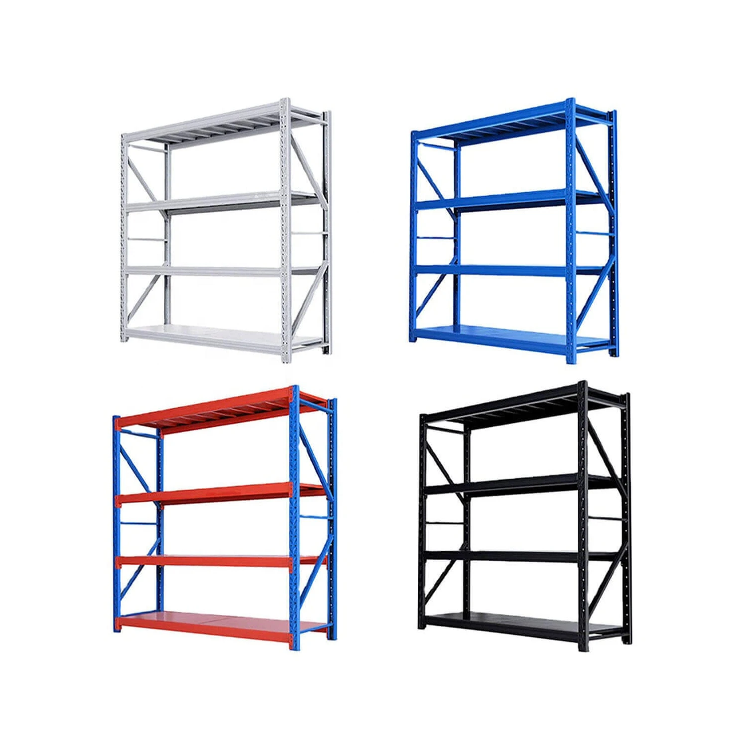 Mracking Boltless 4-shelf warehouse shelving medium duty garage storage ...