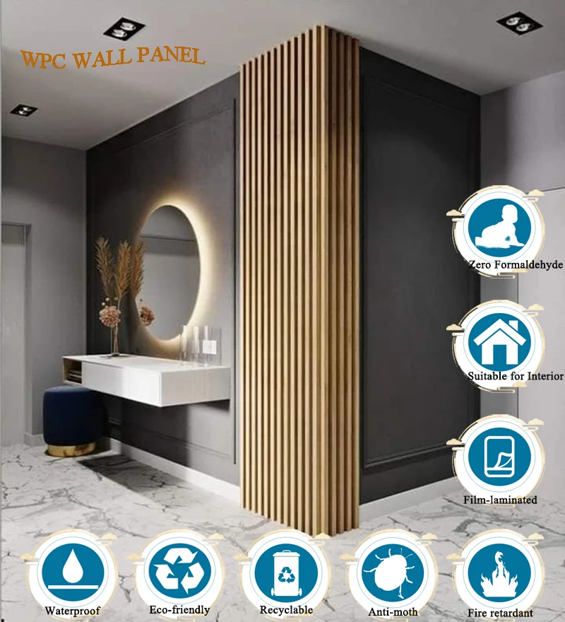 Wpc Fluted Wall Panels Exterior Decorative Board For Building Facades ...