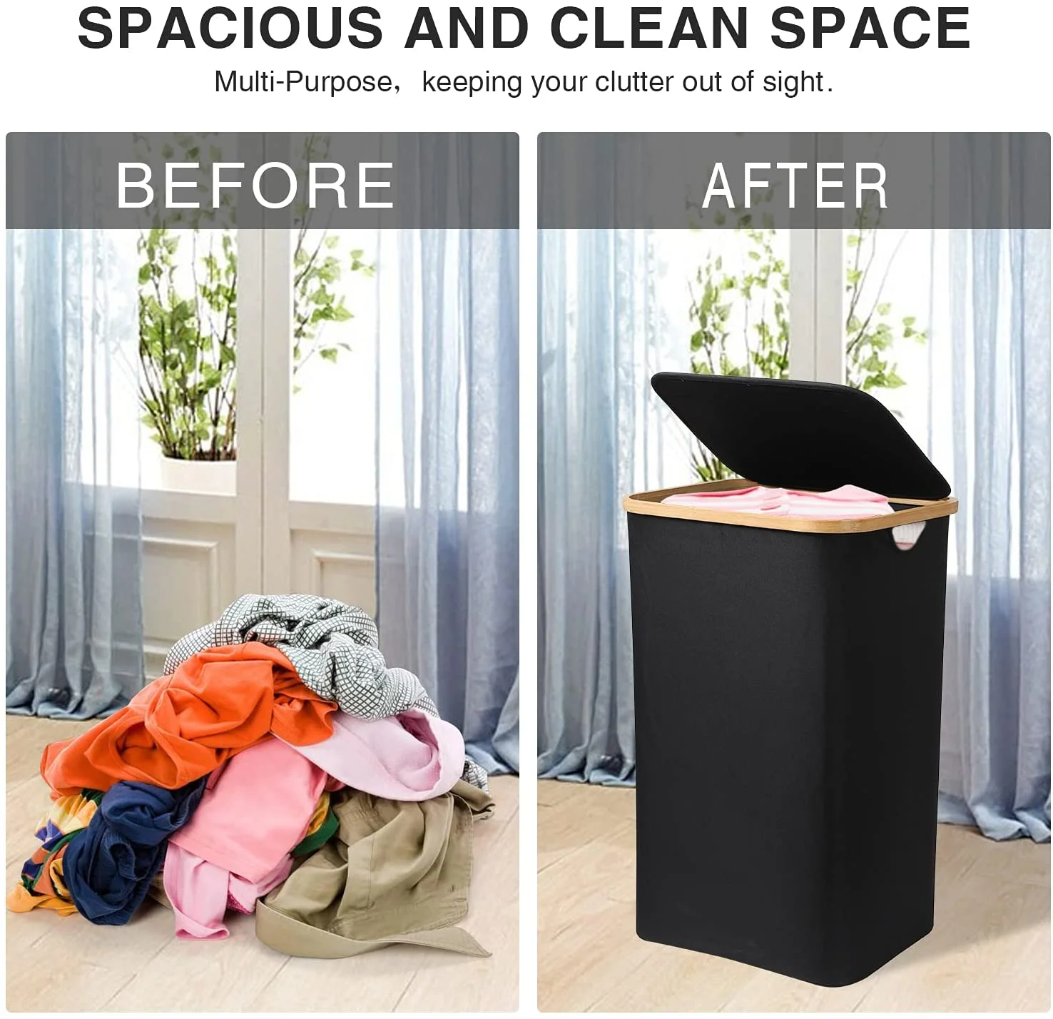 Cestas Lundry Basket Foldable Dirty Clothes Storage Bag Organizer Home ...