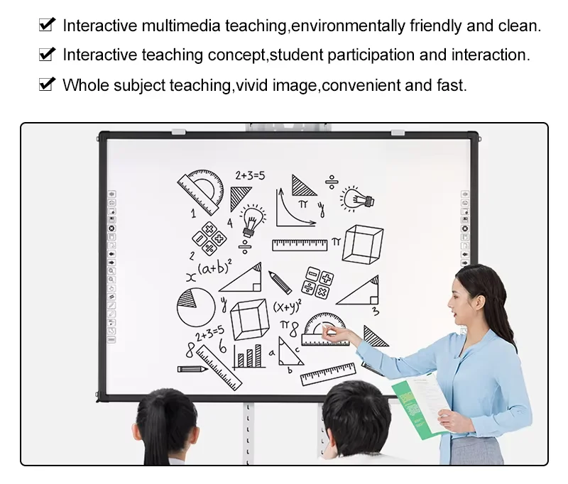106-Inch Digital Interactive Smart Board for Classrooms Infrared Multi ...