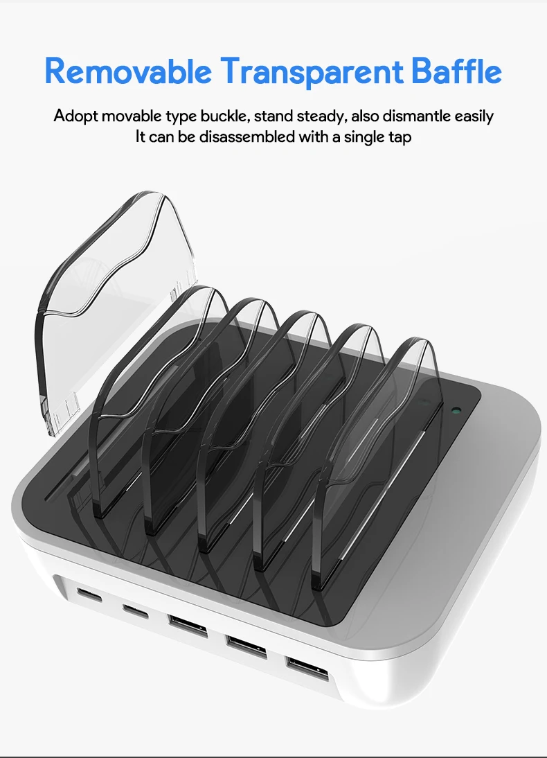 Wholesale Multi-port Baffle Usb Charging Station Usb Fast Charger Stand ...
