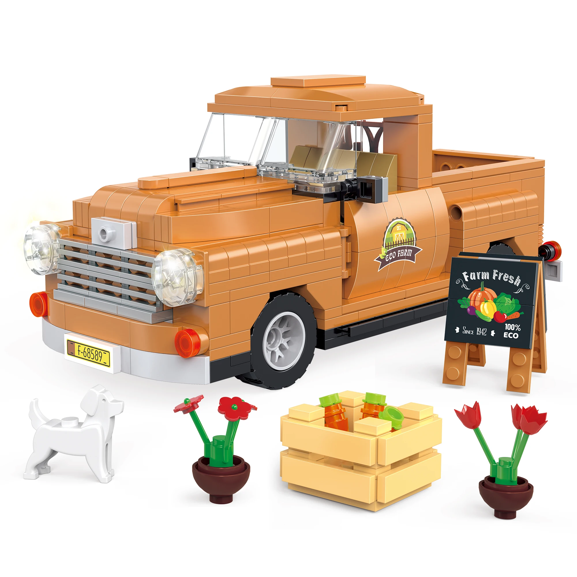 Cogo Kids Educational Build Block Technology Truck Diy Building Blocks ...