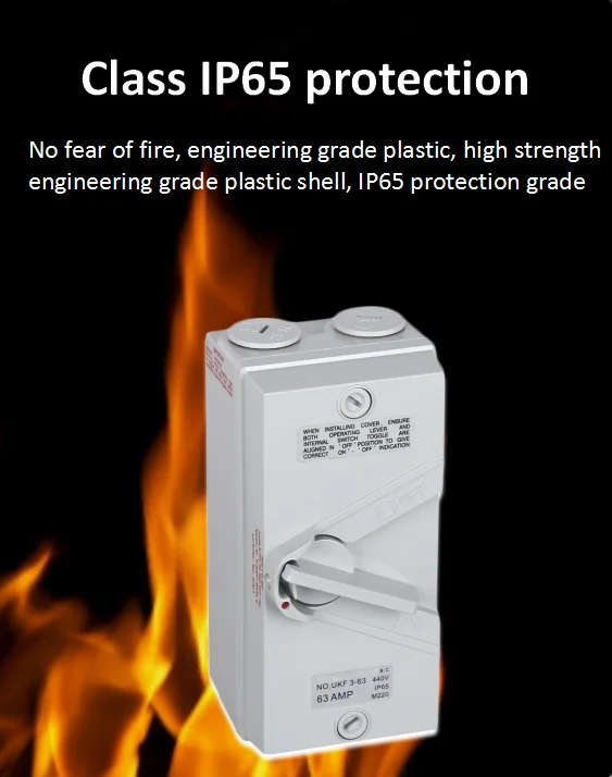 UKF IP65 Isolating Switch - Reliable Waterproof Solution