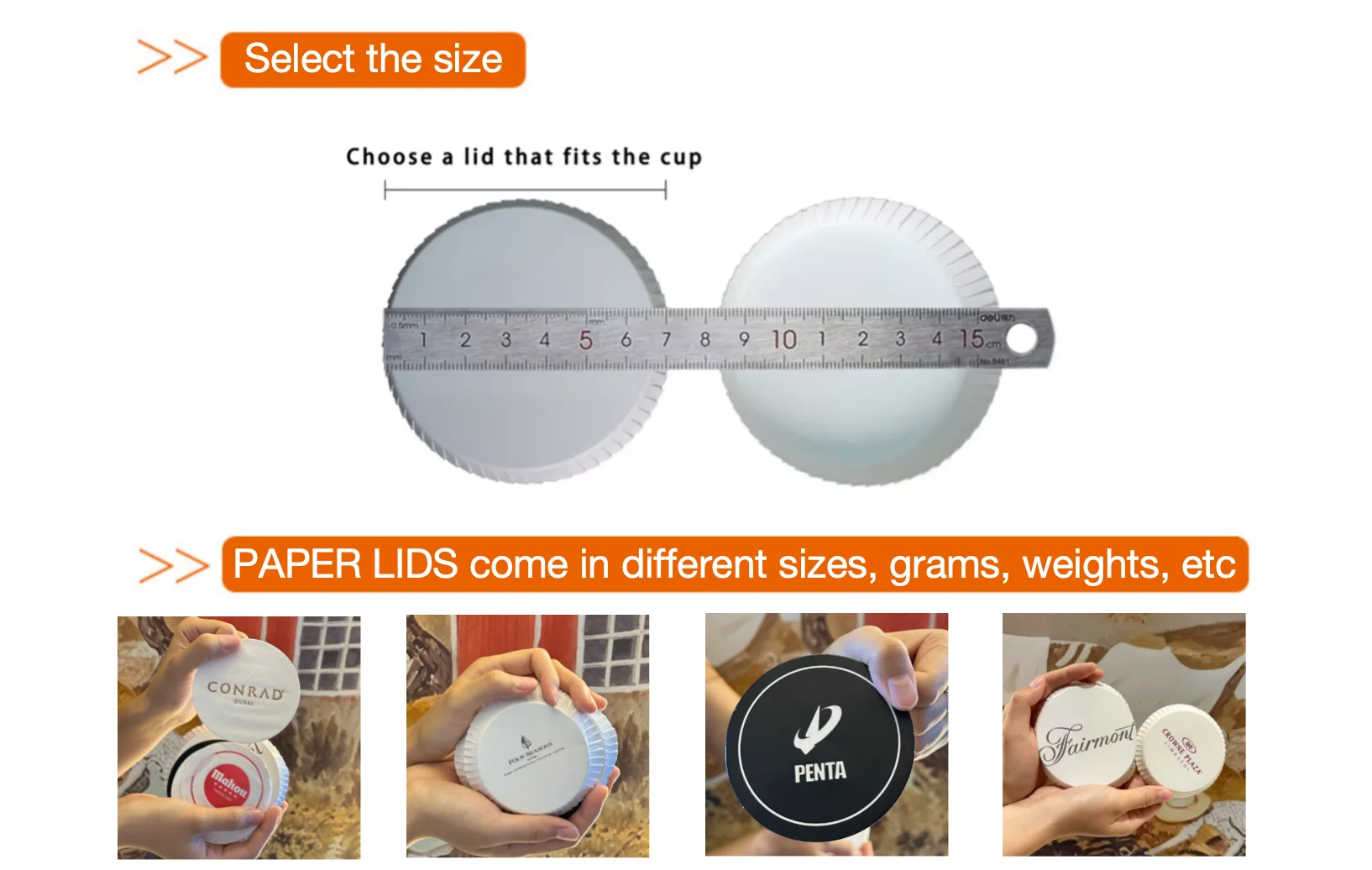 80mm Eco-Friendly Disposable Paper Coffee Cup Lid Covers with ...