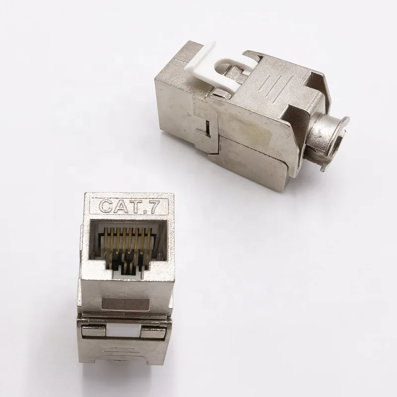 Heavy duty Cat6a RJ45 Keystone modular jack Cat7 STP keystone jack ...