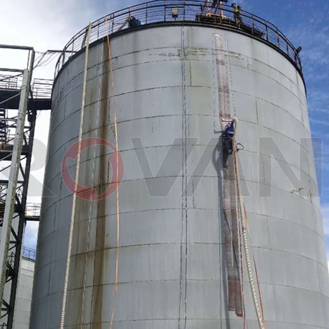 Wind Power Tower Drum tank Vertical Surface Shot Blasting Machine/Oil ...