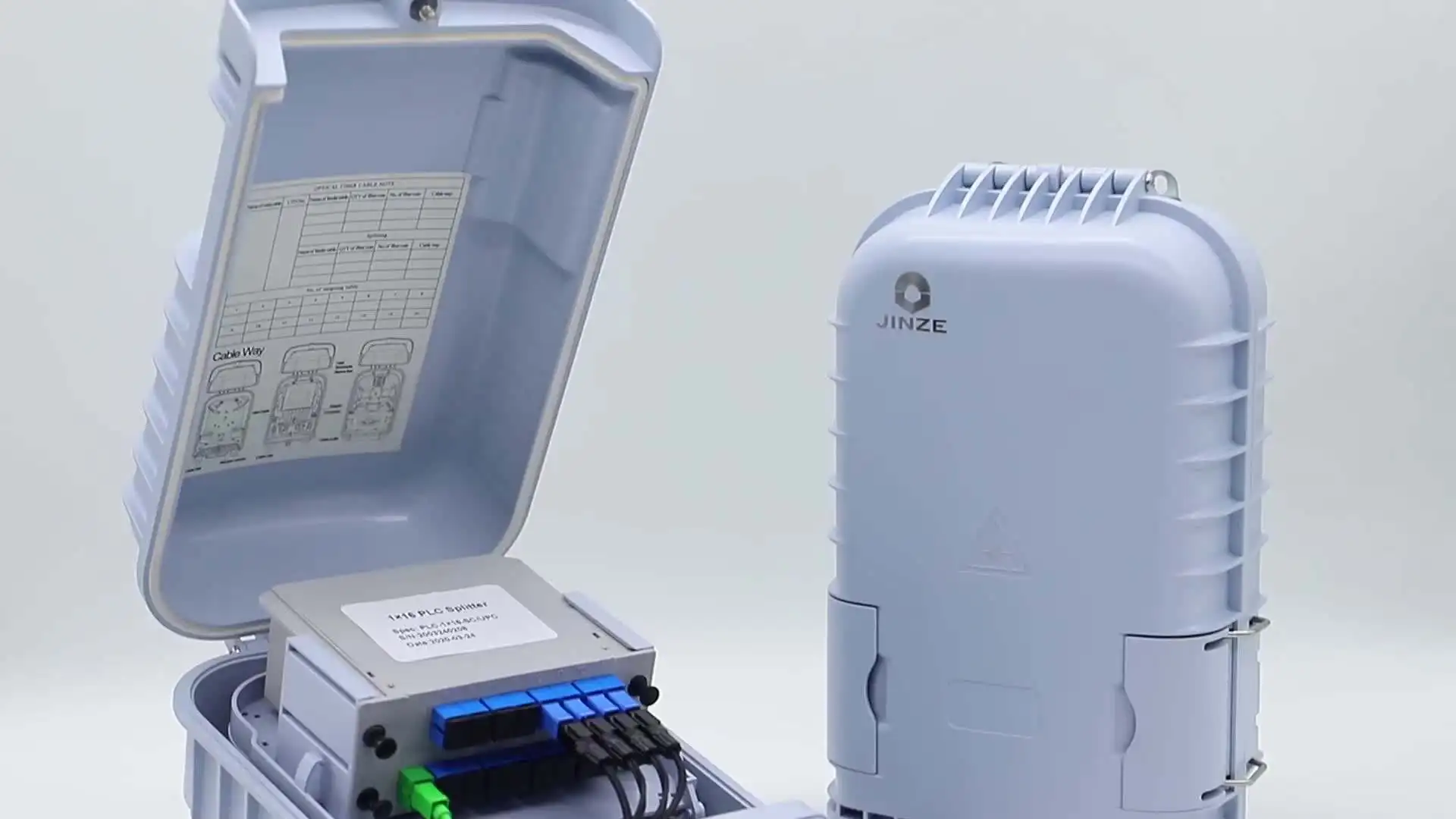 24 Core Fiber Optic Distribution Box Ftth Grey Pc Abs Wall Mounting Or ...