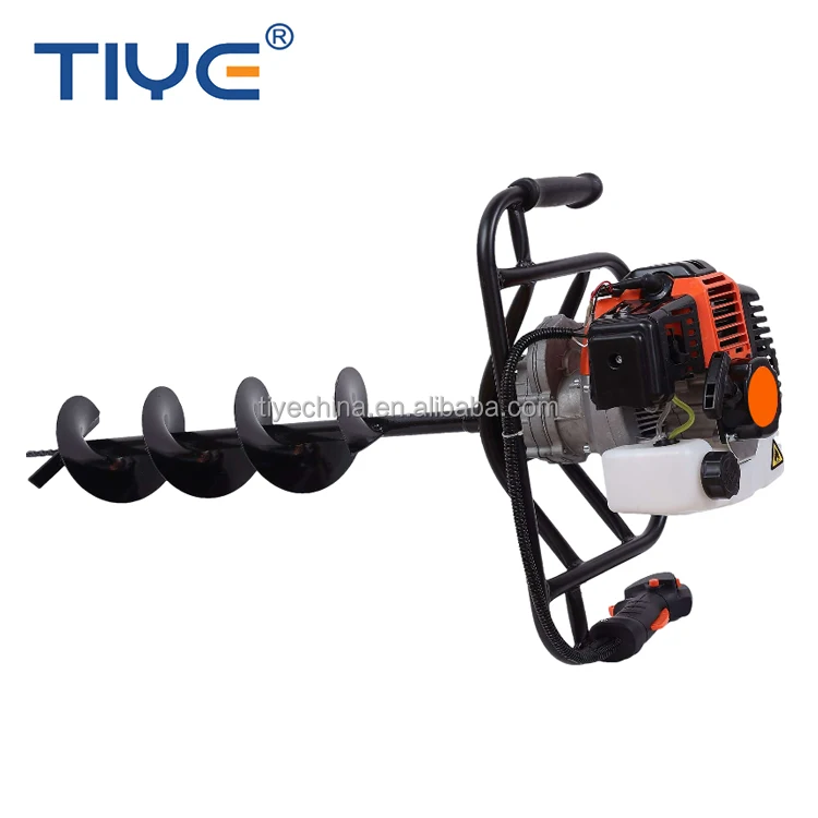 2 Stroke Gasoline Earth Auger Tree Planting Machine Ground Hole Digger ...