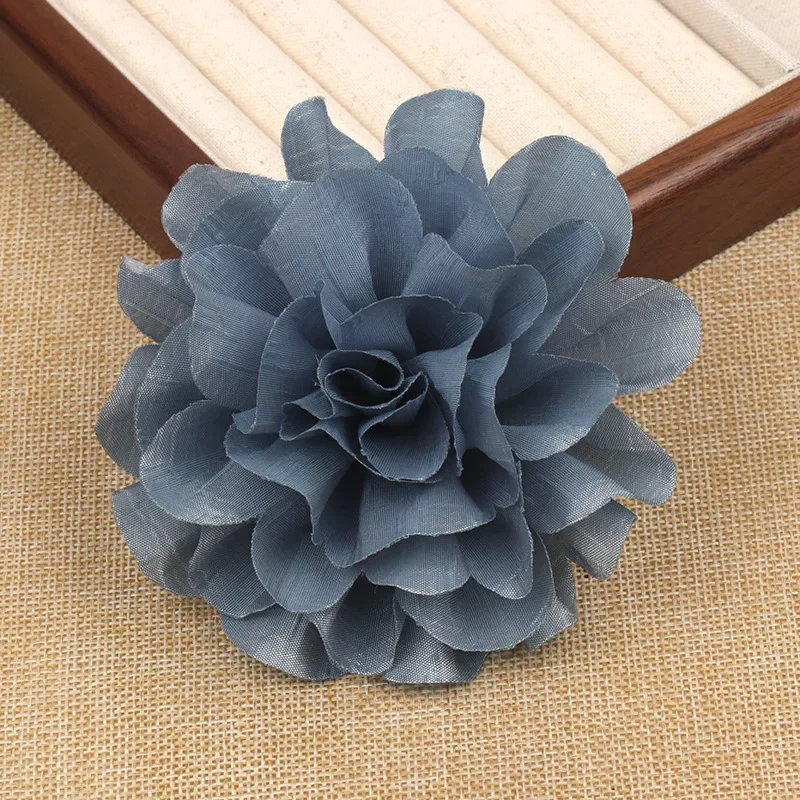 2023 11.5cm Big Size Chiffon Fabric Flower Wedding Decoration Silk Rose ...