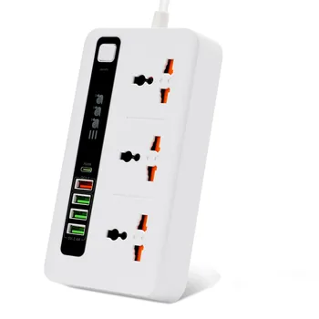 Universal Power Strip Receptacle Pd20w Qc3.0 Charger Surge Protector ...