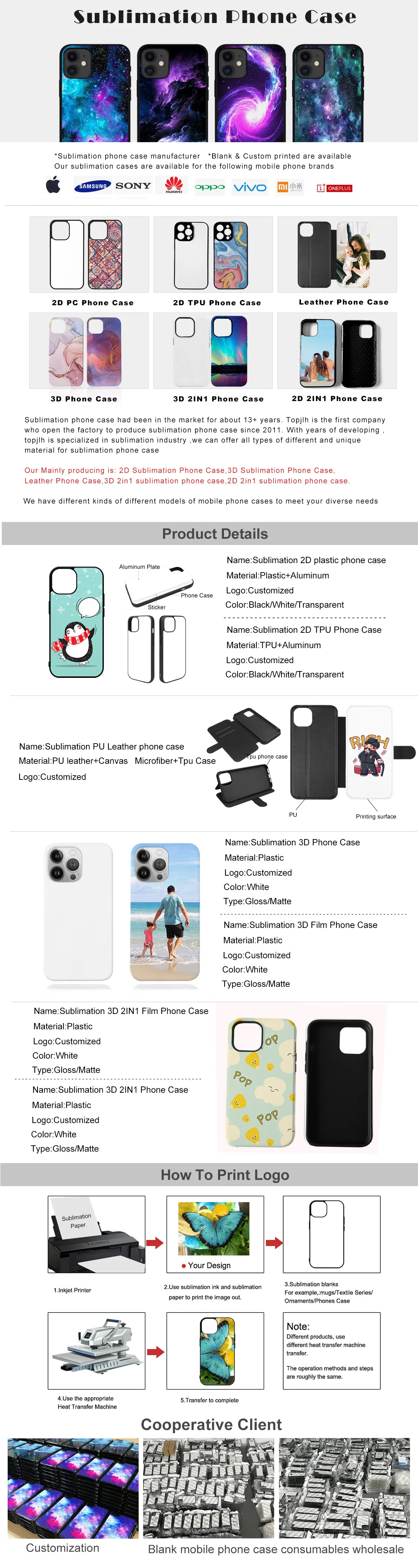 Topjlh Latest Popular 2d 3d Armored Protective Phone Cases Sublimation ...