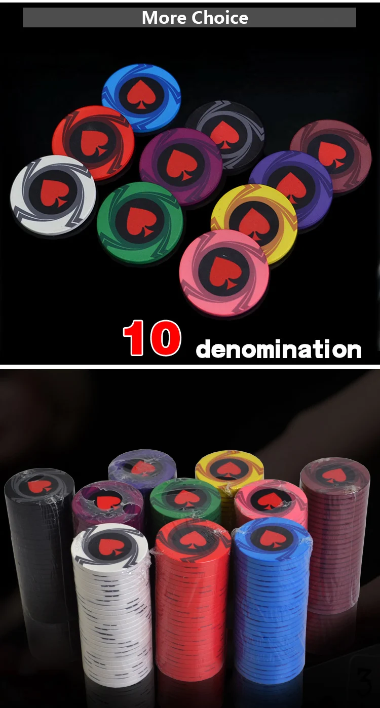 Ept/wpt Stock Professional European Ceramics Texas Poker Chips Set ...