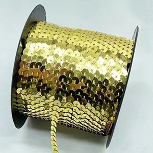 Wholesale Cheap Price Round 6mm Sewing Sequin Trim Rolls For Garment ...