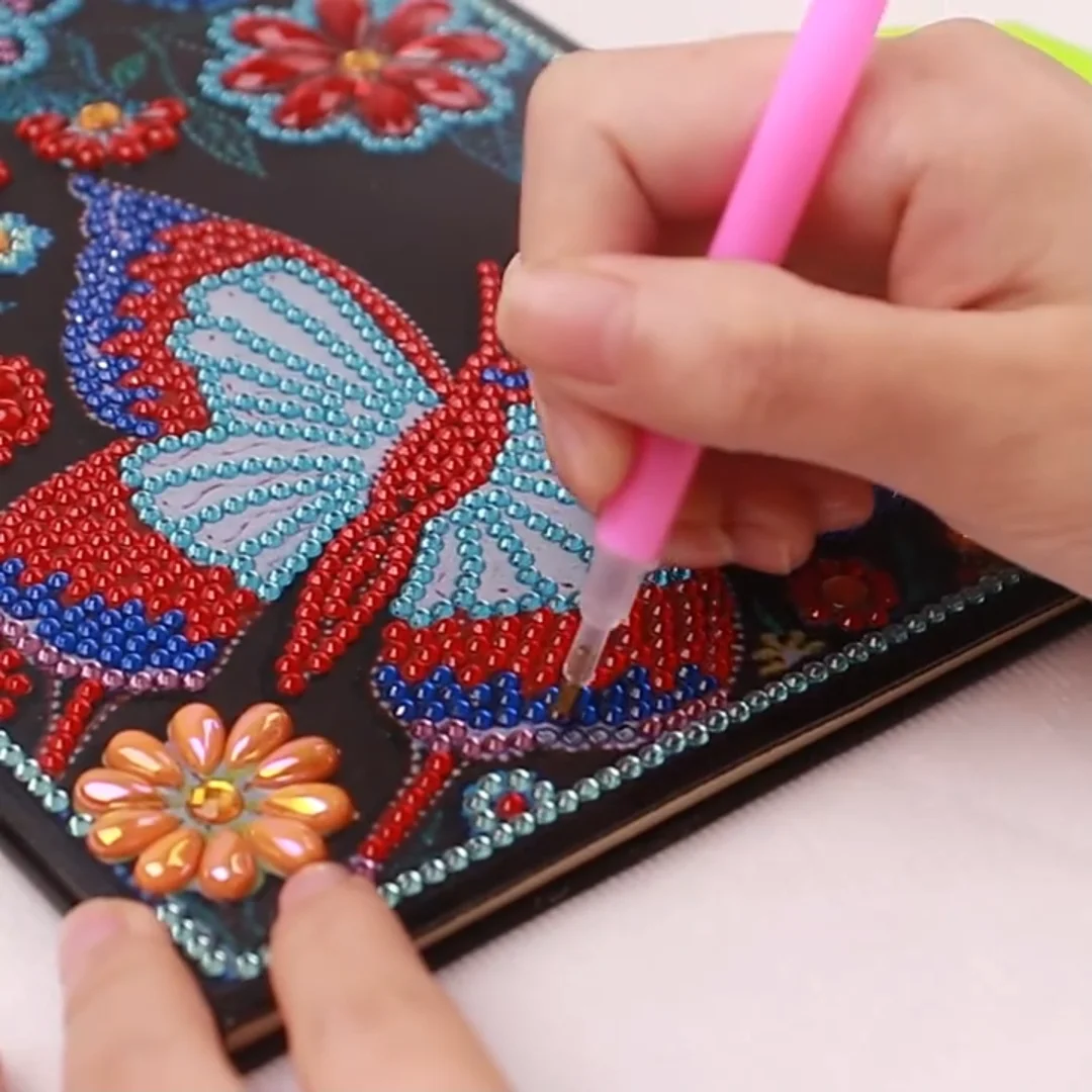 Hotsale 50 Pages Diy Special Shaped Diamond Painting Notebook Flower ...