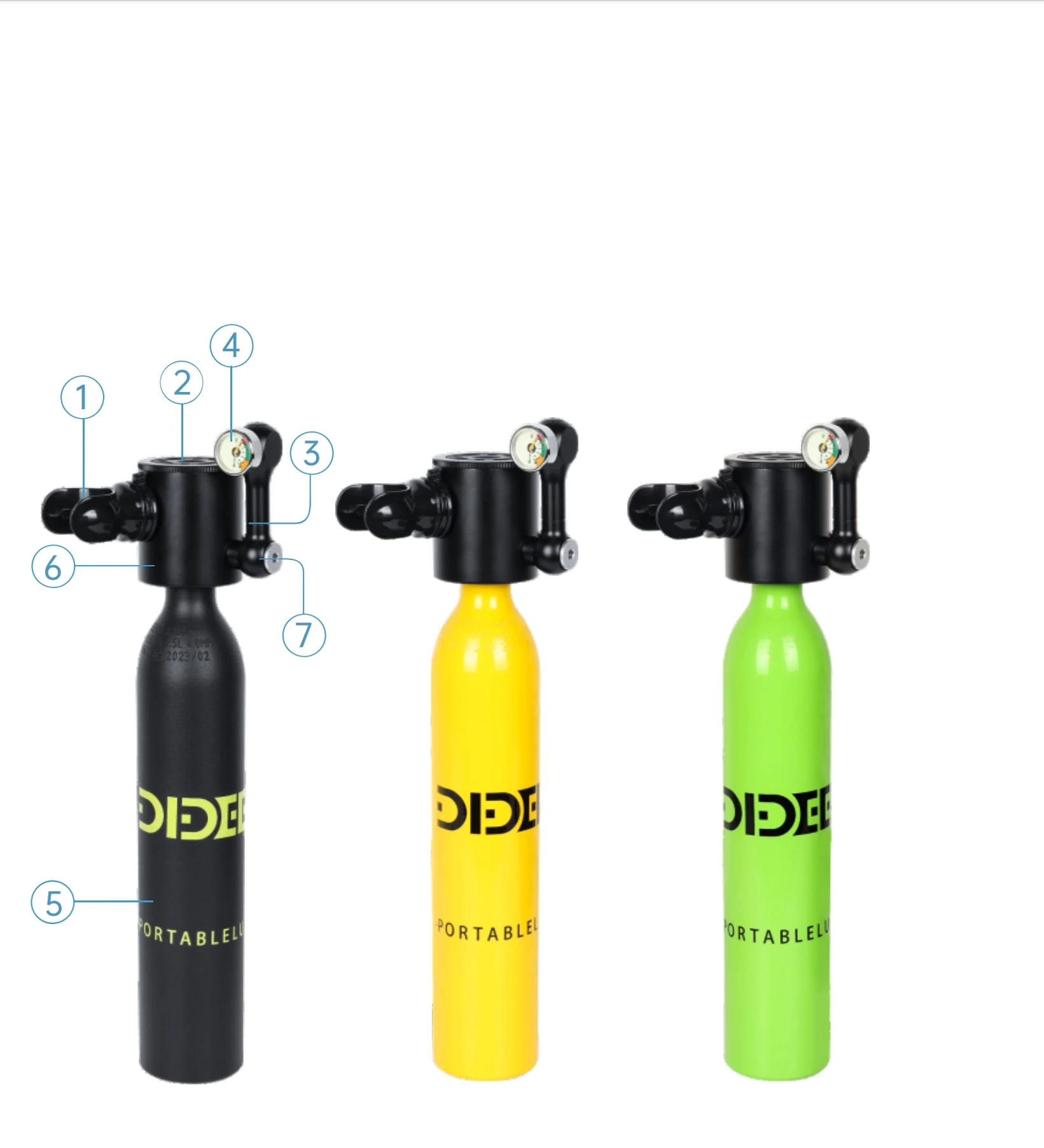 Inean Mini Sub Mask - Portable 1-Litre High-Pressure Full Face Mask for ...