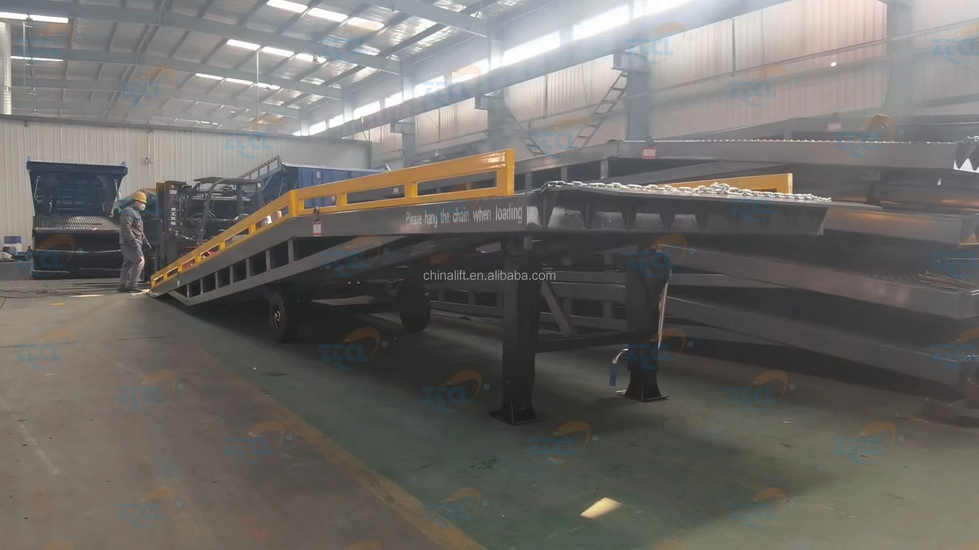 Forklift Truck Container Mobile Loading Yard Ramp With Adjustable ...