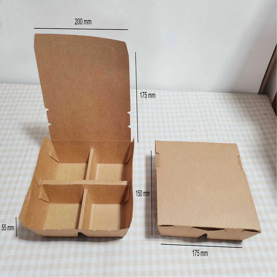 Customizable Kraft Paper Chicken Box Disposable Takeout Packaging For Food Cheese Puled Hot Dog ...