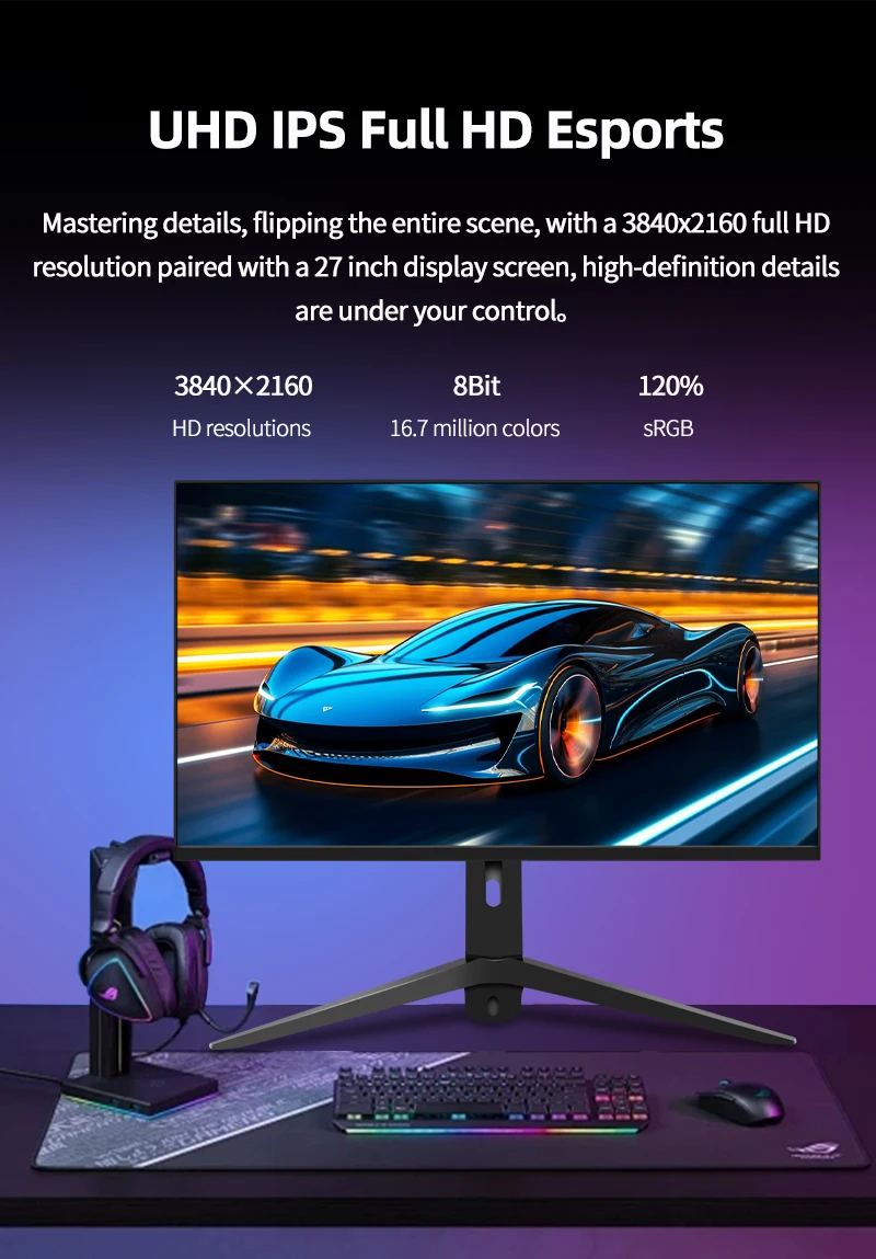 Gaming Pc Monitor Display Monitor 27 Inch144 165 Hz 4k 2560*1440 Ips ...