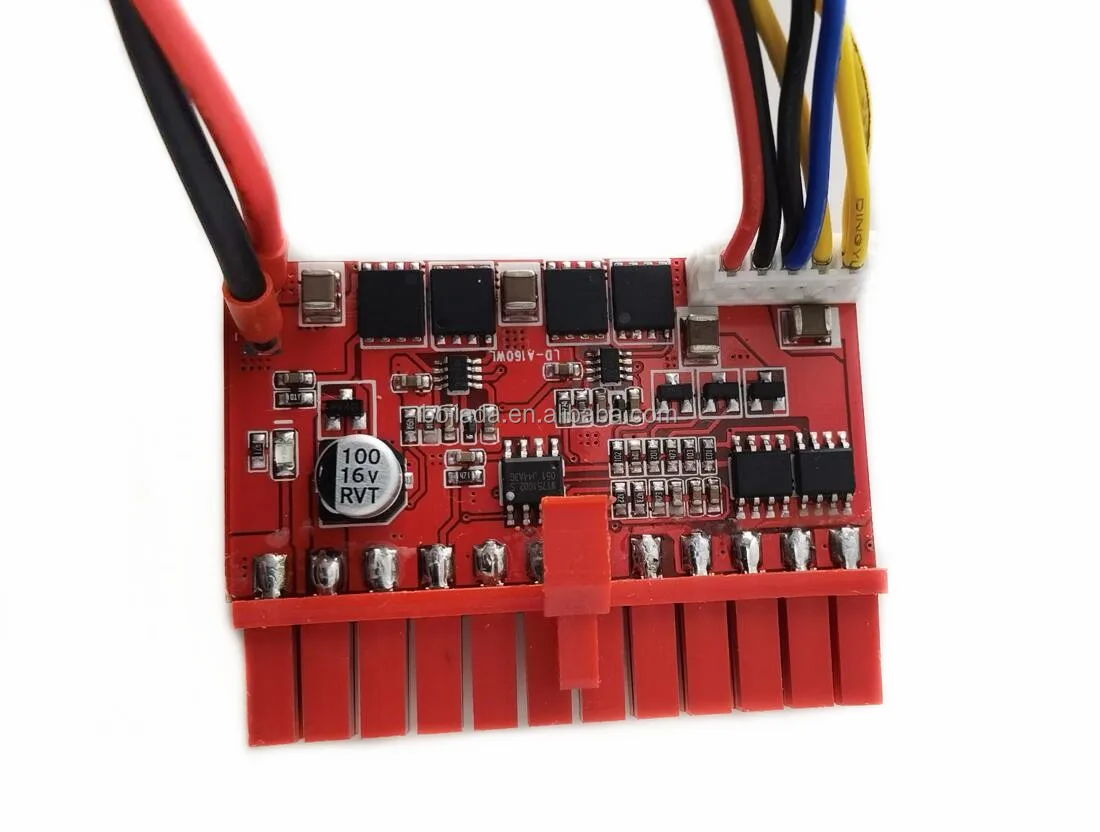160w 24pin Atx Pico Psu Power Supply Module 5.5*2.5mm Input Dc 12v ...