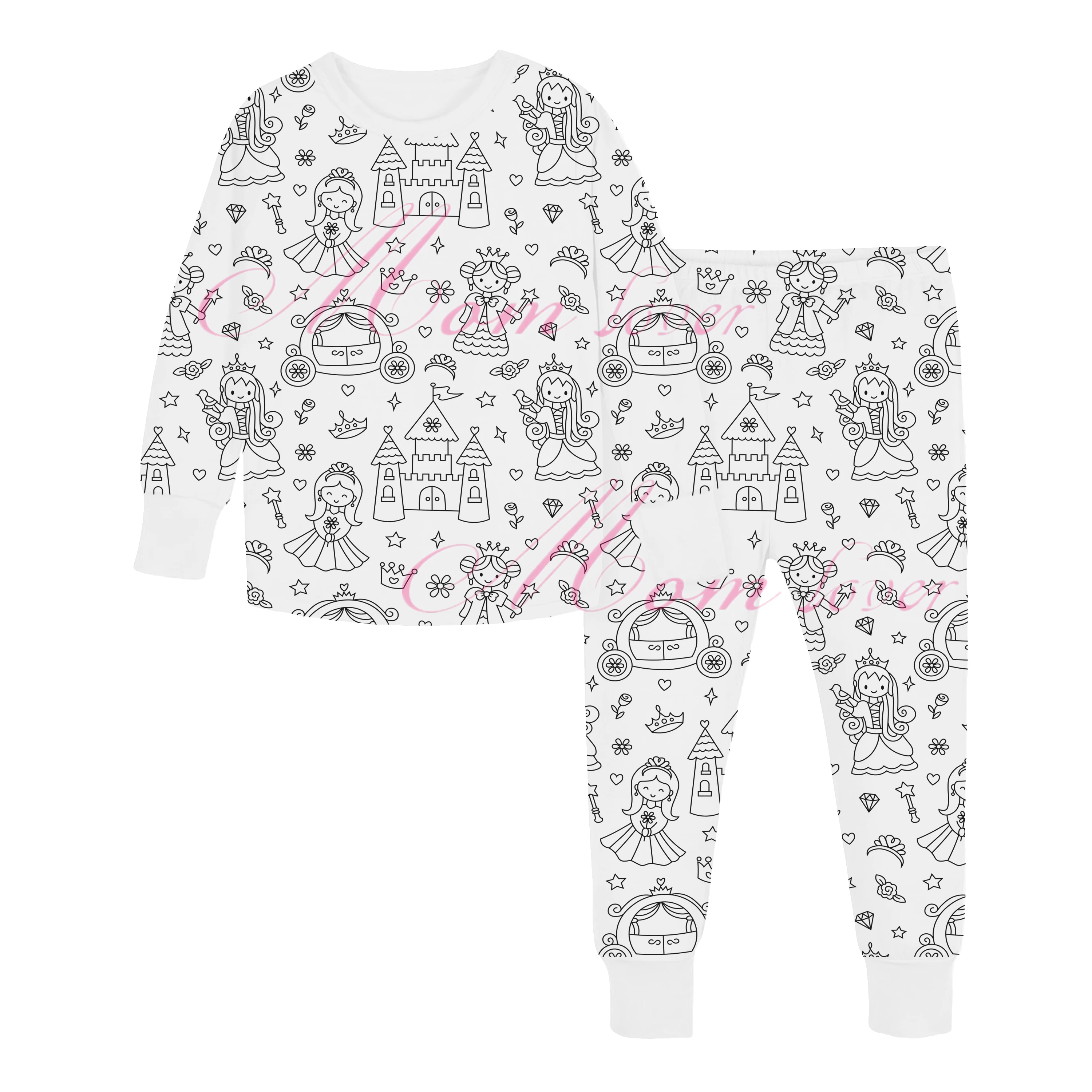 2023 New Custom Cotton Marker Diy Kids Pajamas Drawing Pijamas Graffiti ...
