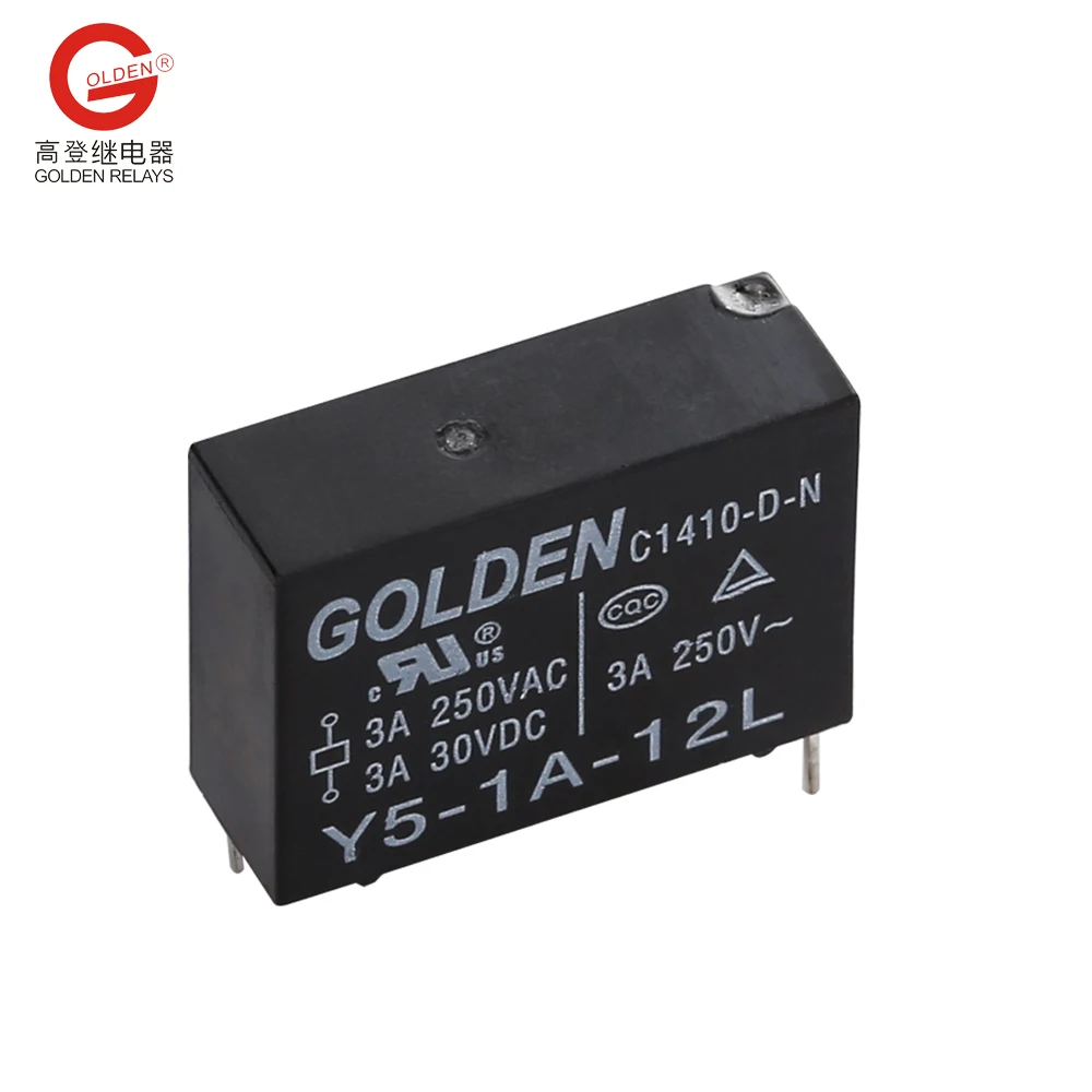 Golden 12v Relay Shield 4 Pins Small Size 0.36w Y5-1a-12l - Buy Golden ...